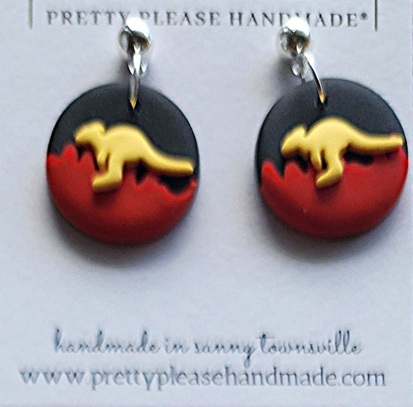 Kangaroo Dangle Earrings | Pretty Please Handmade