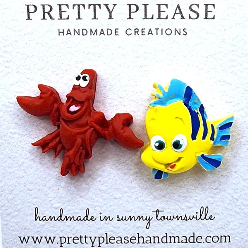Polymer Clay Crab and Angelfish Earrings. Handmade in Townsville, Sunny ...